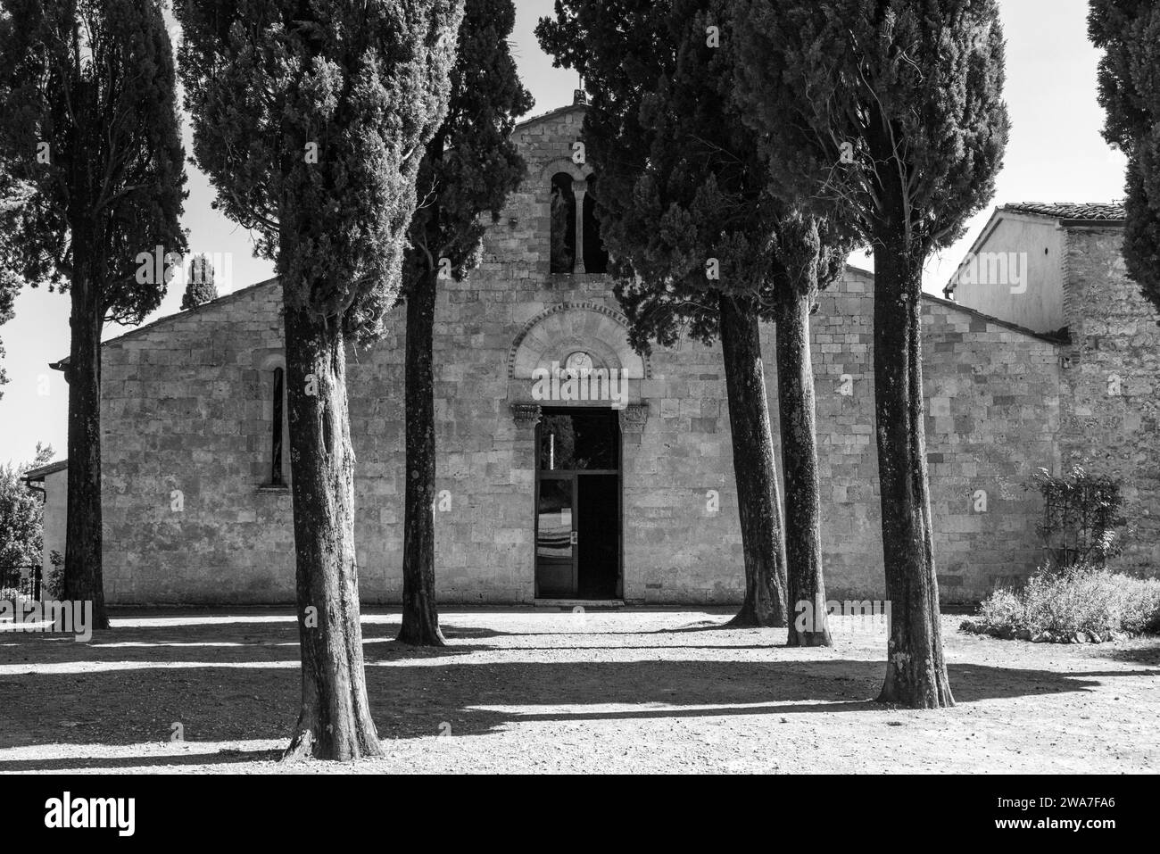 The old Romanesque monastery Santa Maria Assunta a Cellole, Italy Stock ...