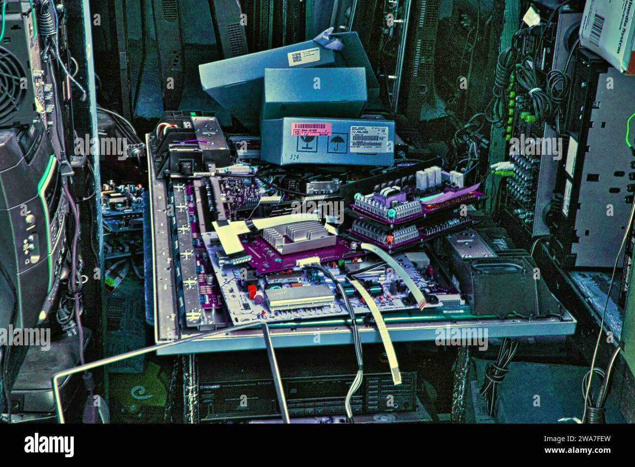 Seaside, California, 11th, December - 2023 Conceptual image of hi-tech ...