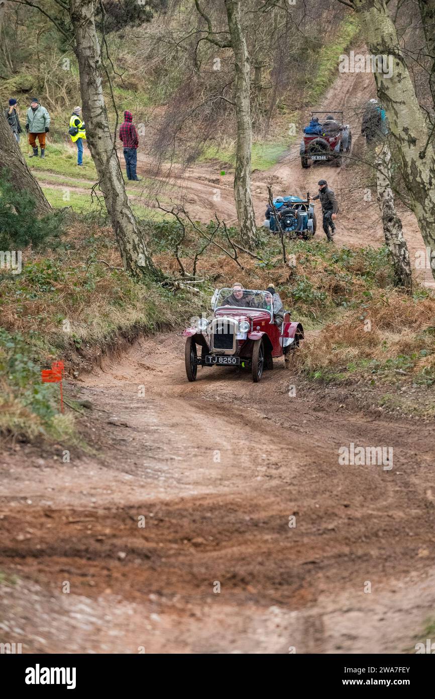The Pre War Austin 7 car club members taking part in the Dave Wilcox ...