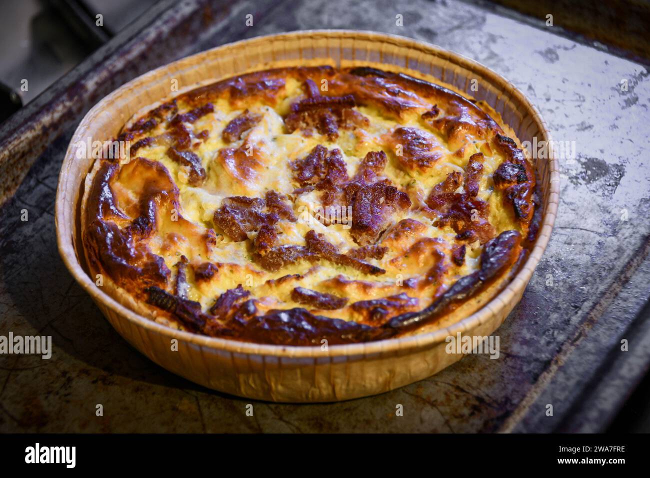 A really bad looking quiche Stock Photo - Alamy