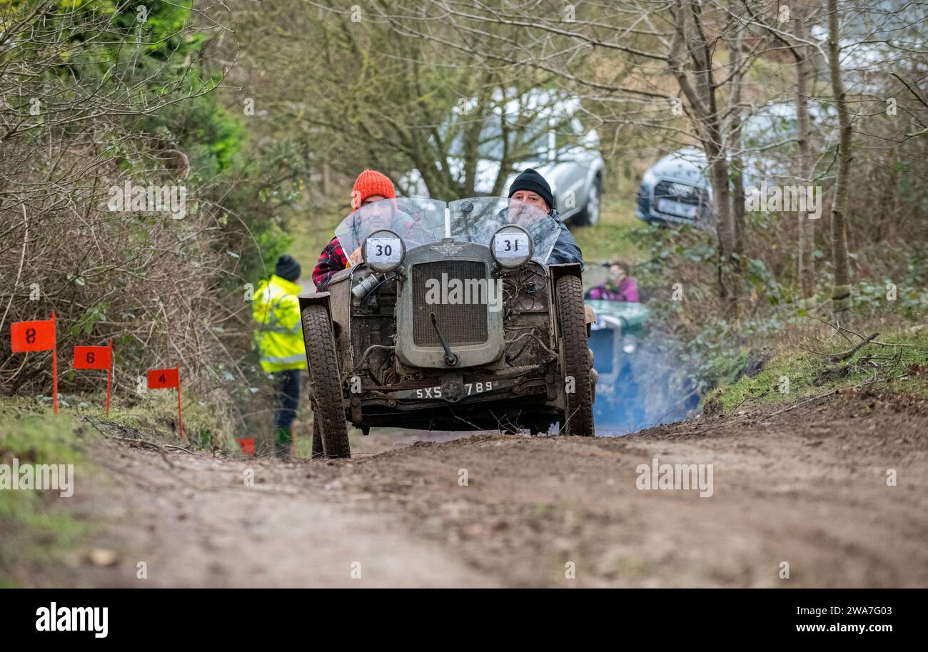 The Pre War Austin 7 car club members taking part in the Dave Wilcox ...