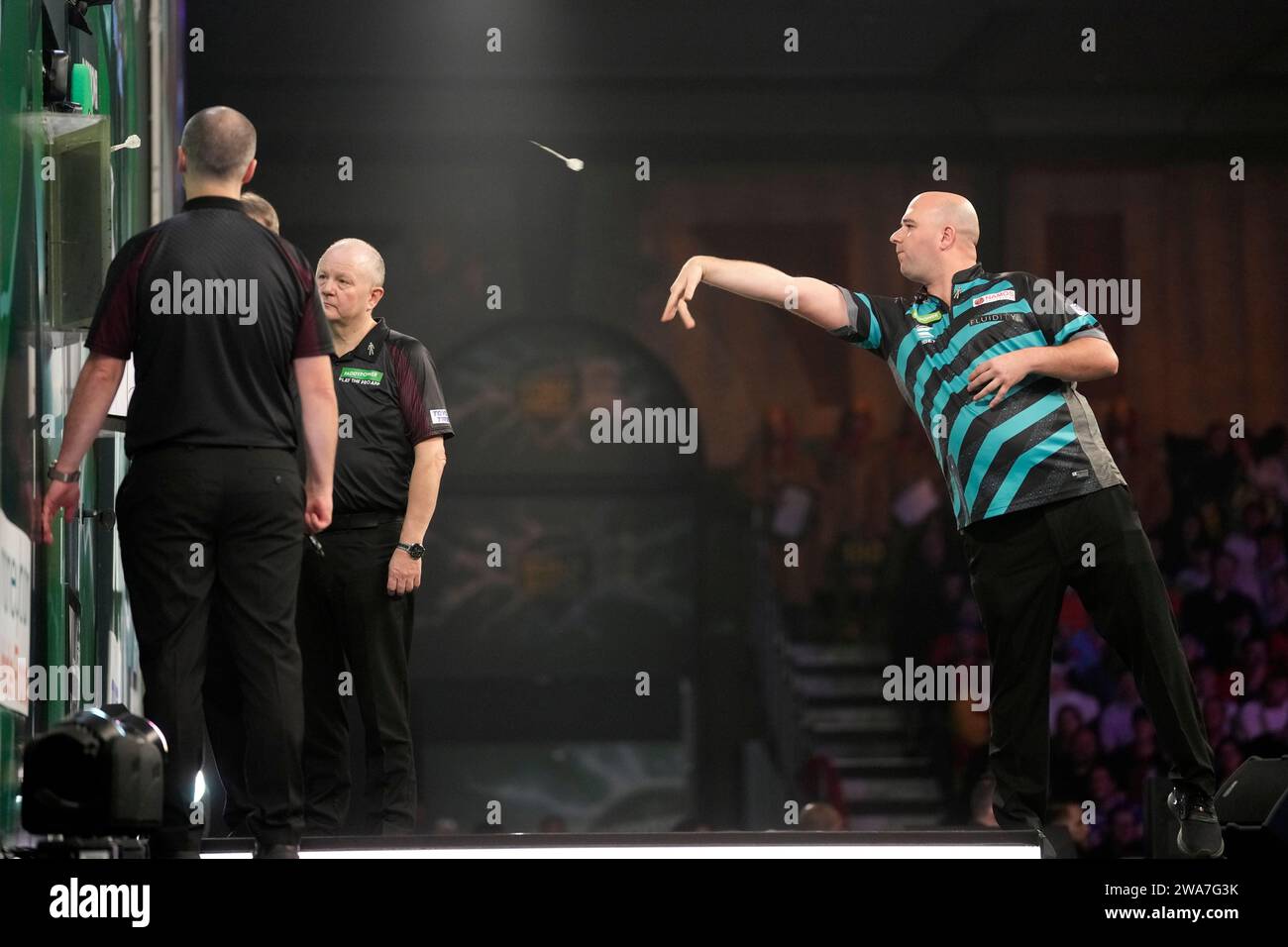 Scott Williams of England in action during the semifinal match against ...