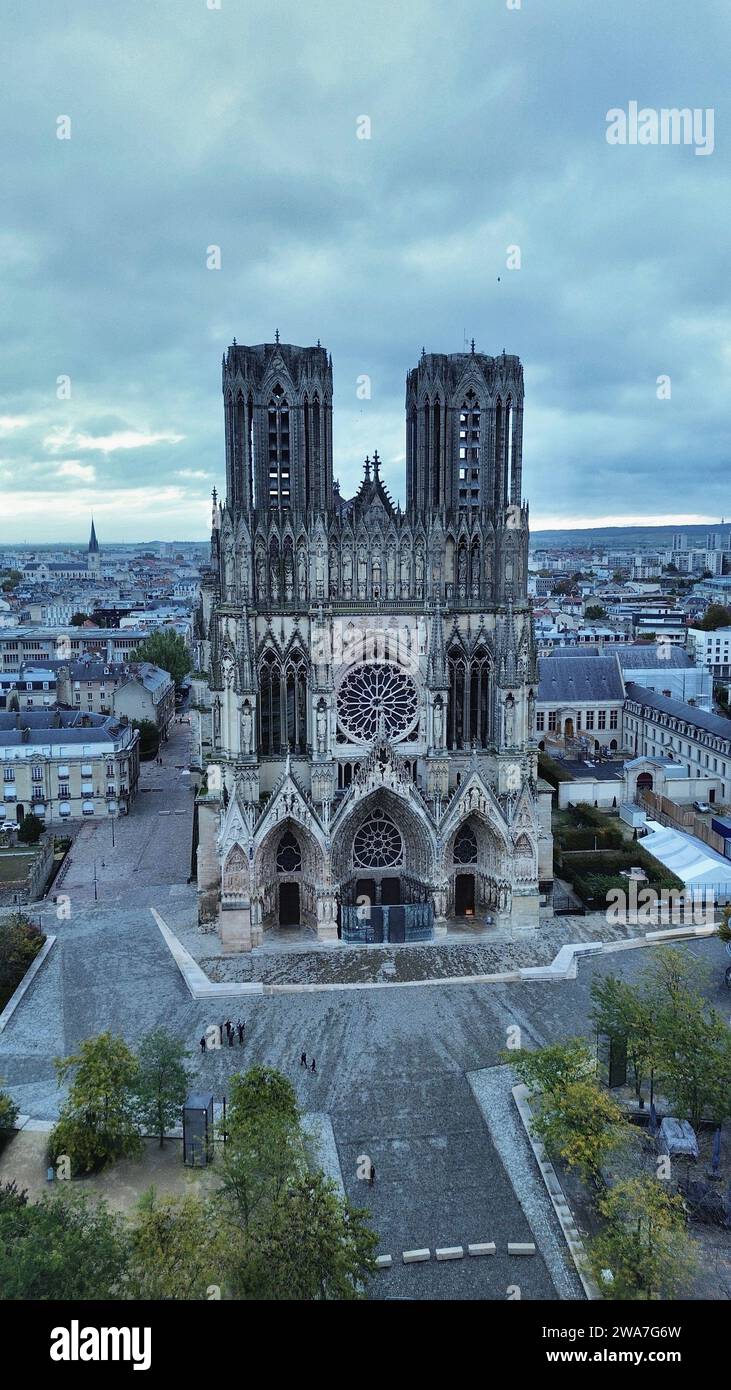 Reims cathedral aerial view hi-res stock photography and images - Alamy