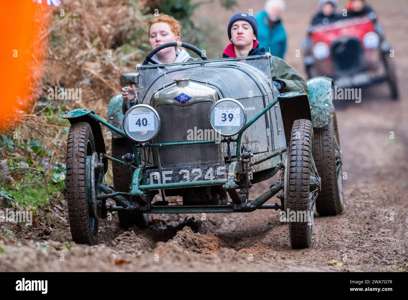 The Pre War Austin 7 car club members taking part in the Dave Wilcox ...