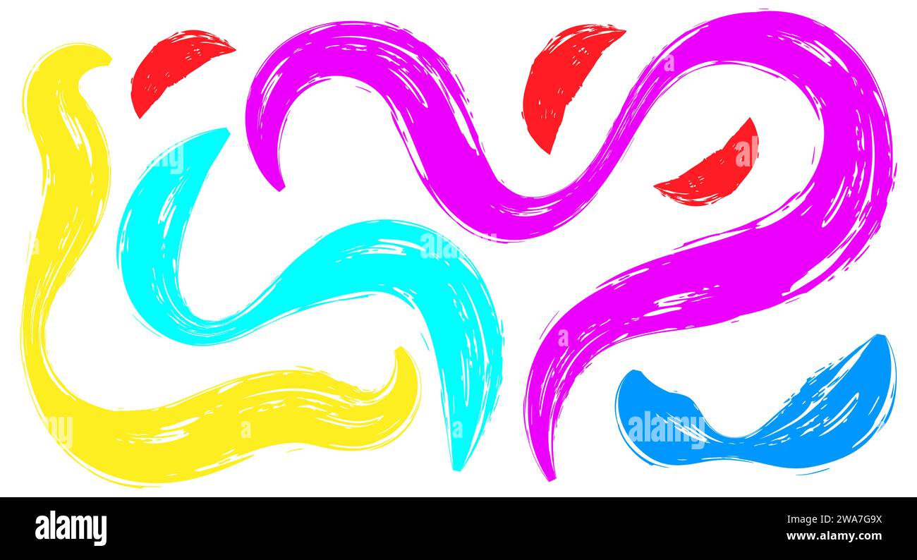 Bright Grunge scribble wallpaper print with squiggles and wavy brushes bold lines. Charcoal ...