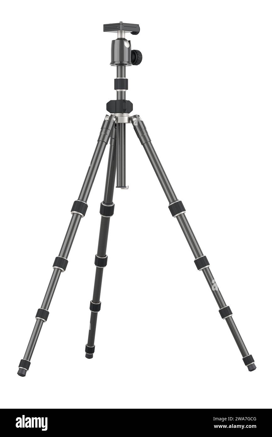 Tripod closeup. 3D rendering isolated on white background Stock Photo ...