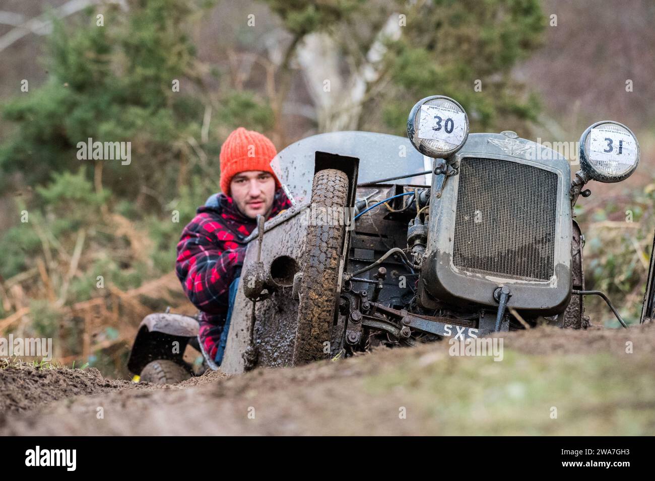 The Pre War Austin 7 car club members taking part in the Dave Wilcox ...