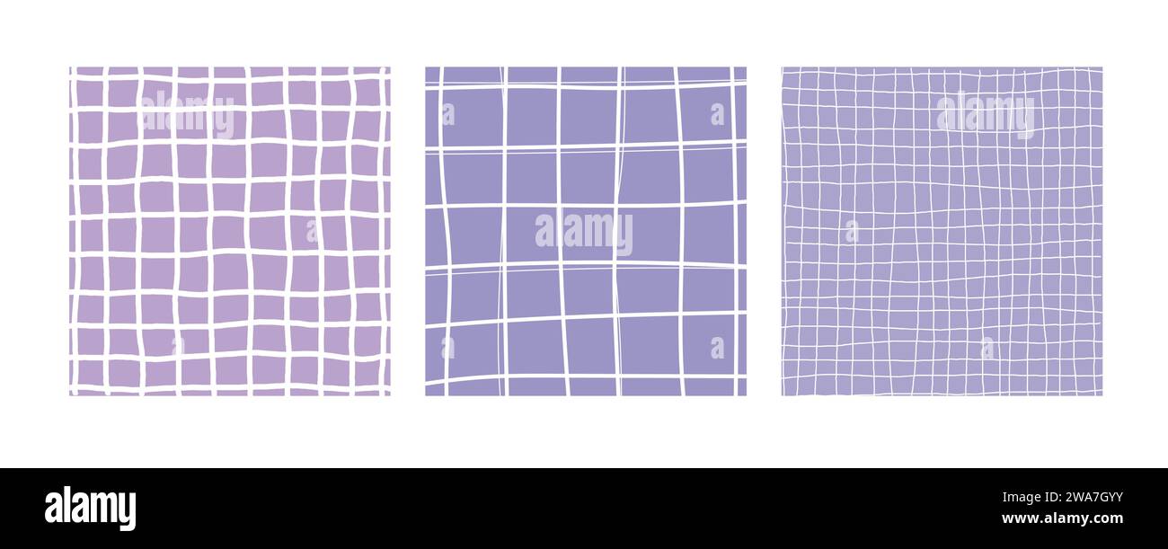 Simple Geometric Hand Drawn Irregular Patterns. Colored Doodle ...