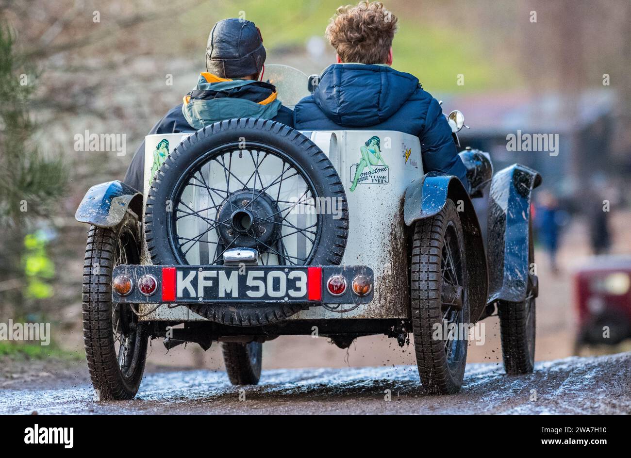The Pre War Austin 7 car club members taking part in the Dave Wilcox ...