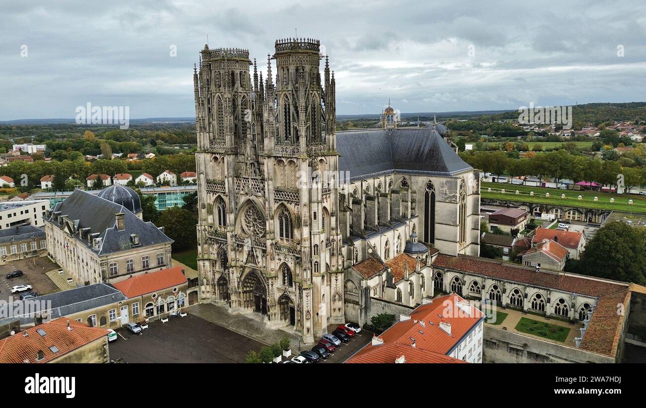 drone photo Toul cathedral France Europe Stock Photo - Alamy