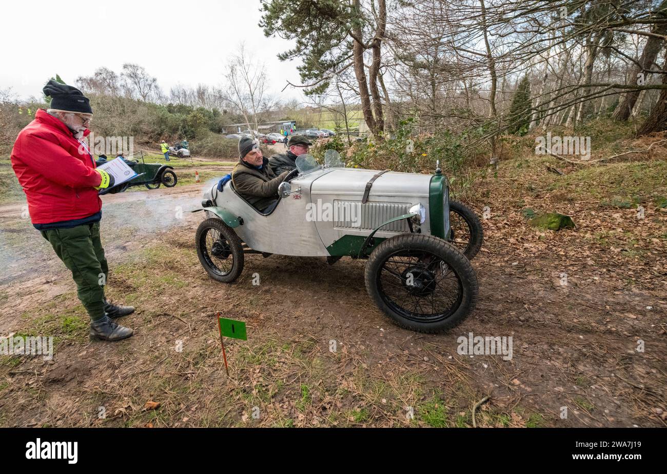 The Pre War Austin 7 car club members taking part in the Dave Wilcox ...