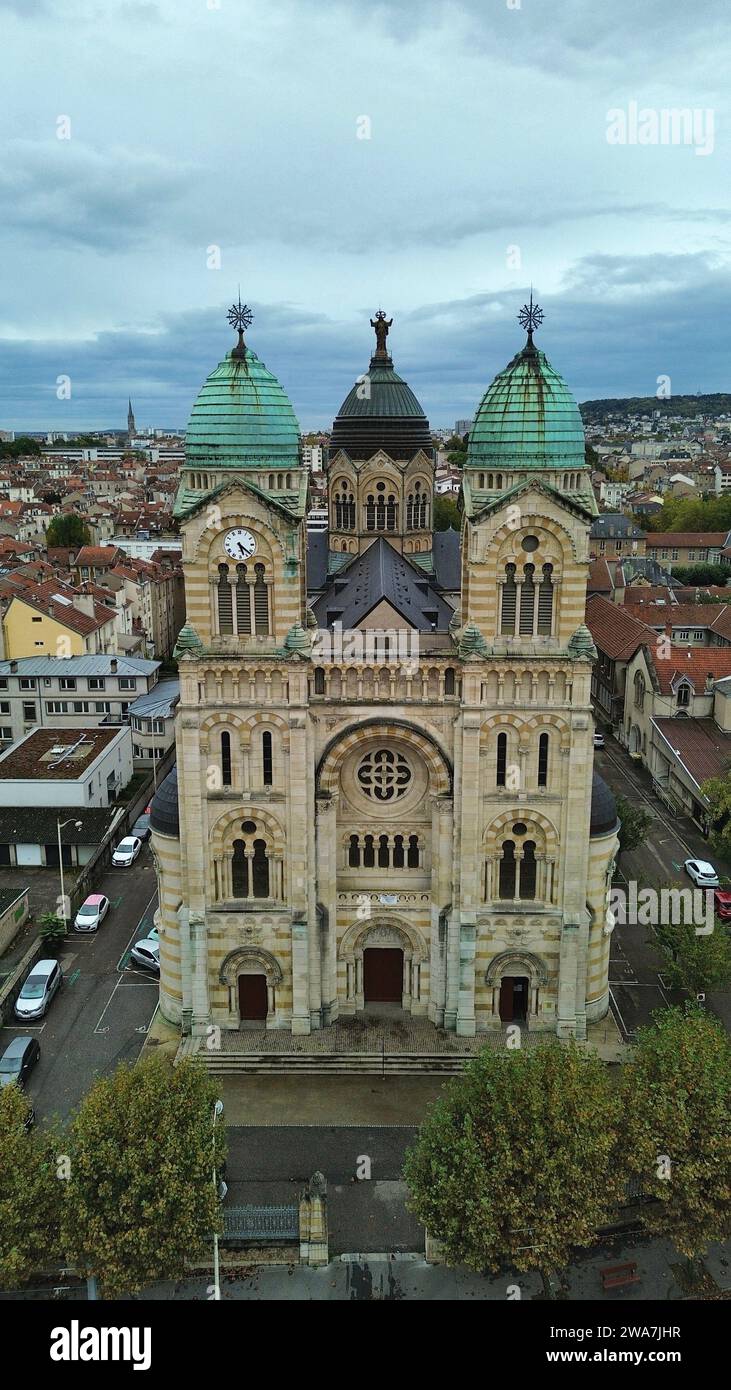 Drone photo basilique du sacre coeur de nancy france hi-res stock ...