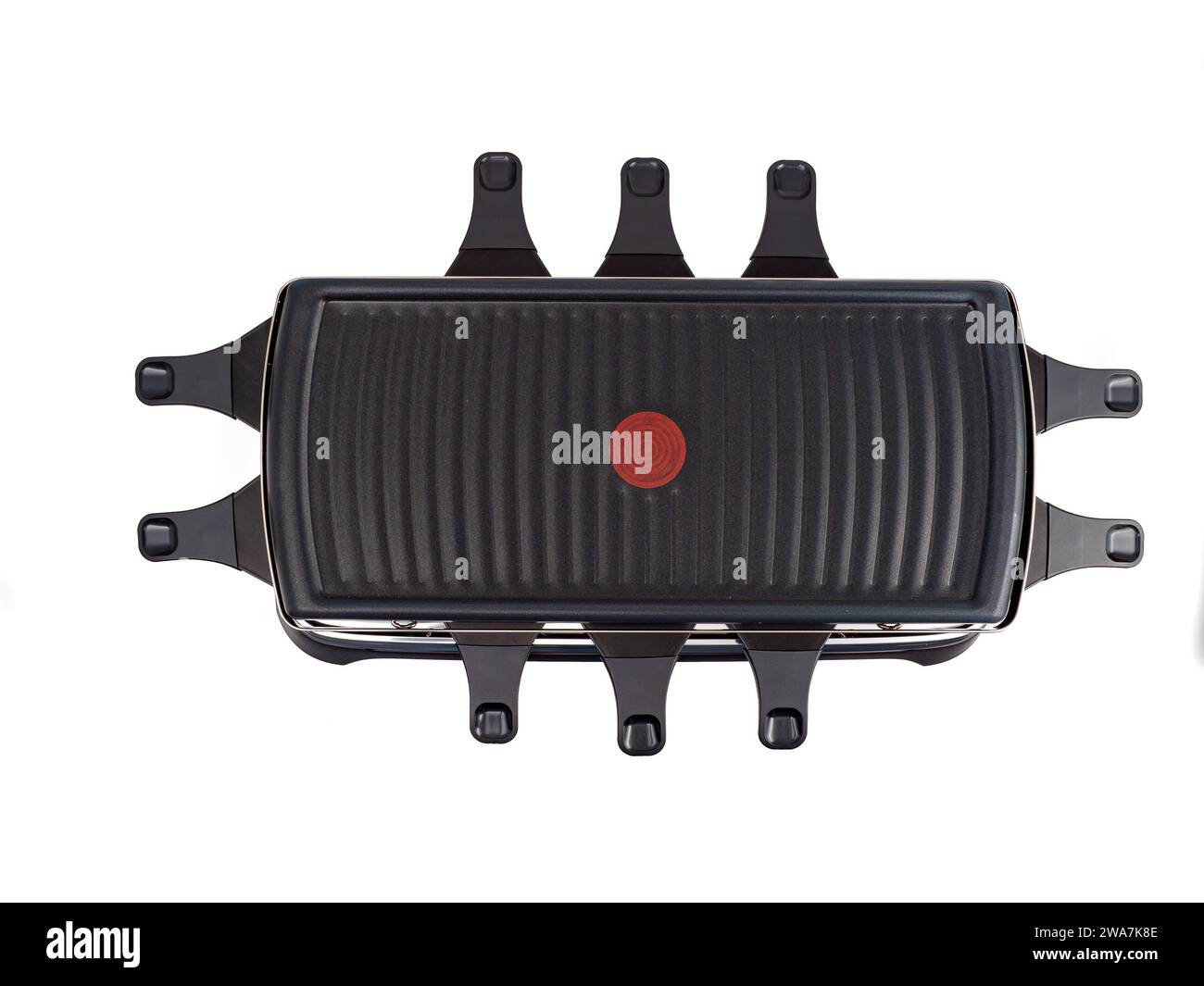 Raclette and grill isolated on white background. Raclette and grill ...