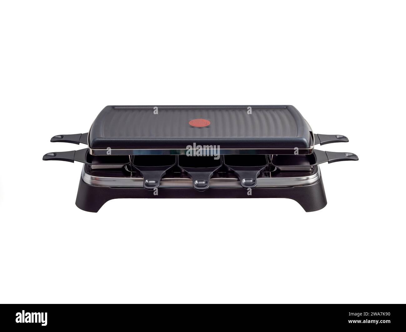 Raclette and grill isolated on white background. Raclette and grill ...