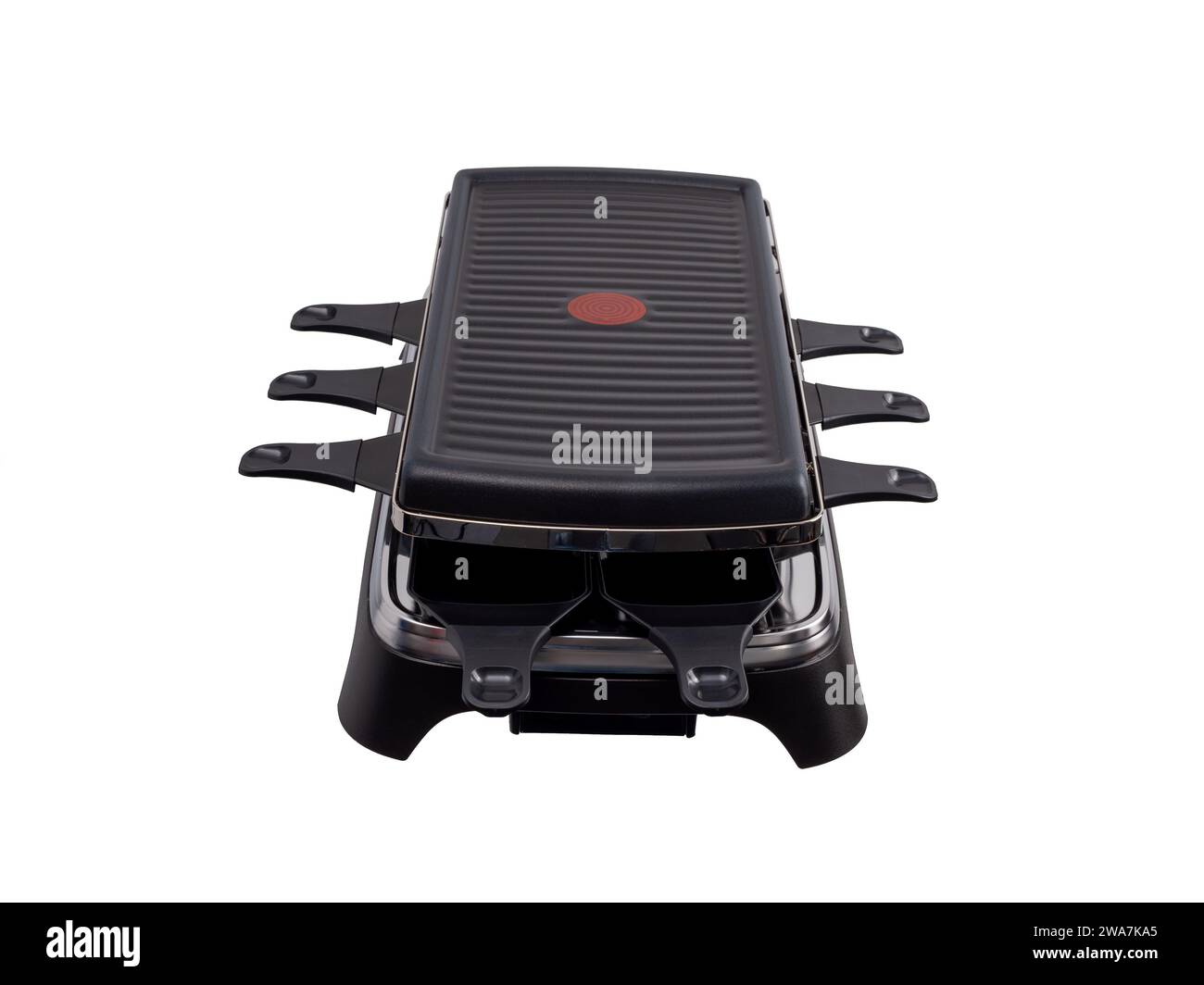 Raclette and grill isolated on white background. Raclette and grill ...