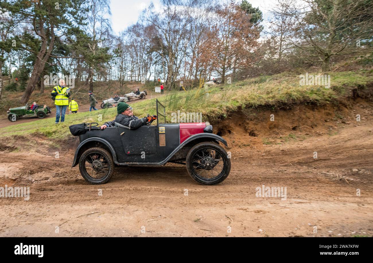 The Pre War Austin 7 car club members taking part in the Dave Wilcox ...