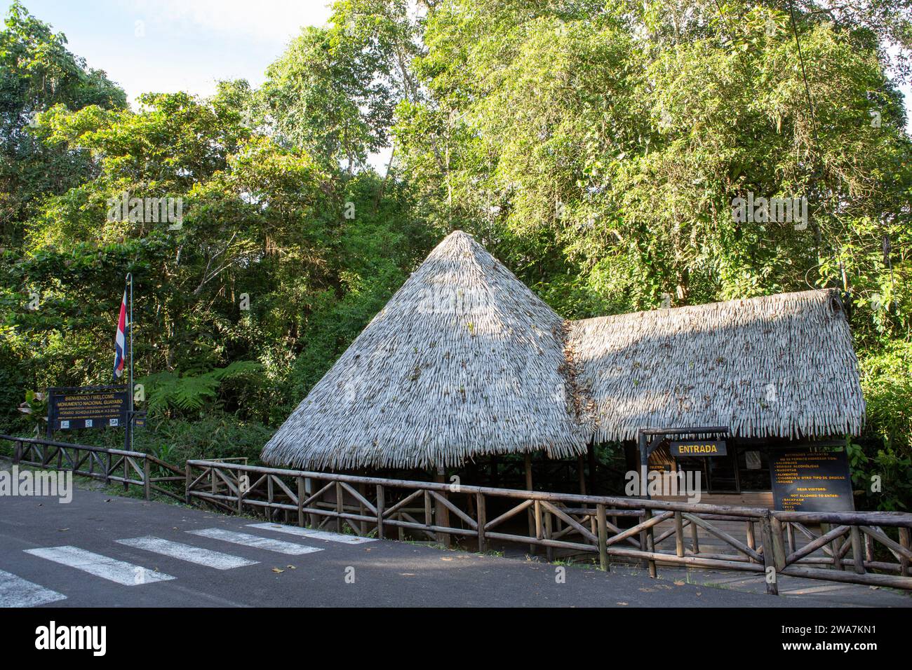 Guayabo National Monument entrance, Turrialba, Costa Rica Stock Photo ...
