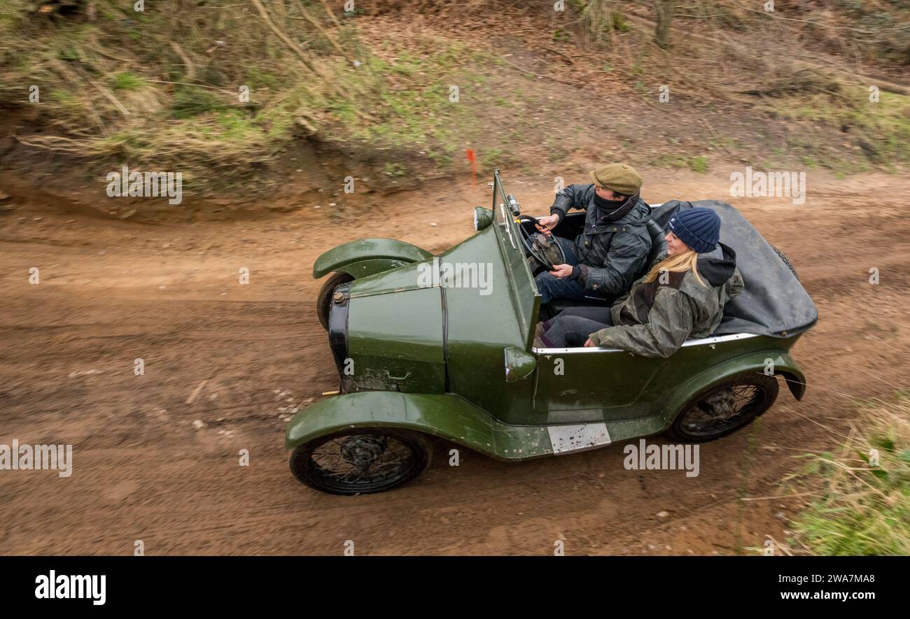 The Pre War Austin 7 car club members taking part in the Dave Wilcox ...