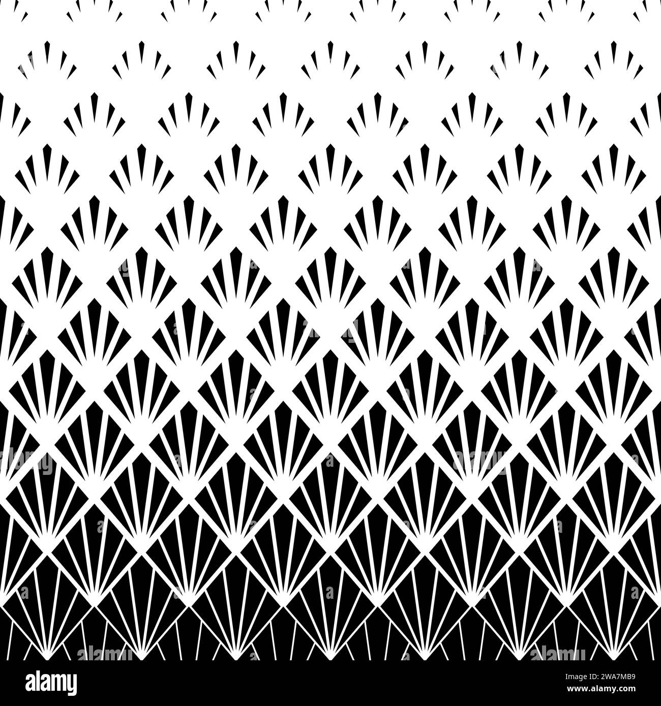 Degrade halftone art deco fading pattern. Black diamond fades patern ...