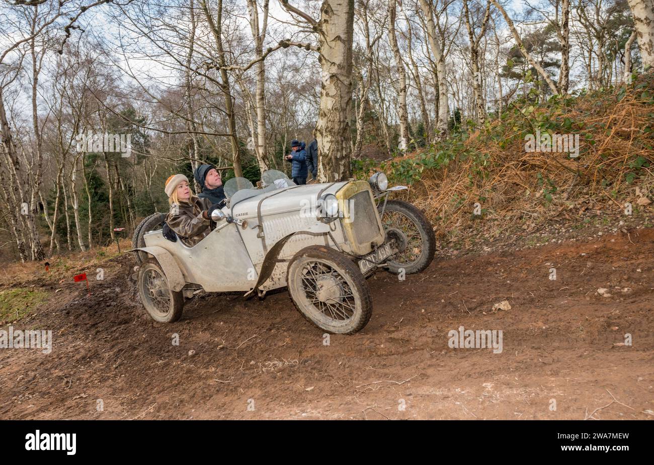The Pre War Austin 7 car club members taking part in the Dave Wilcox ...
