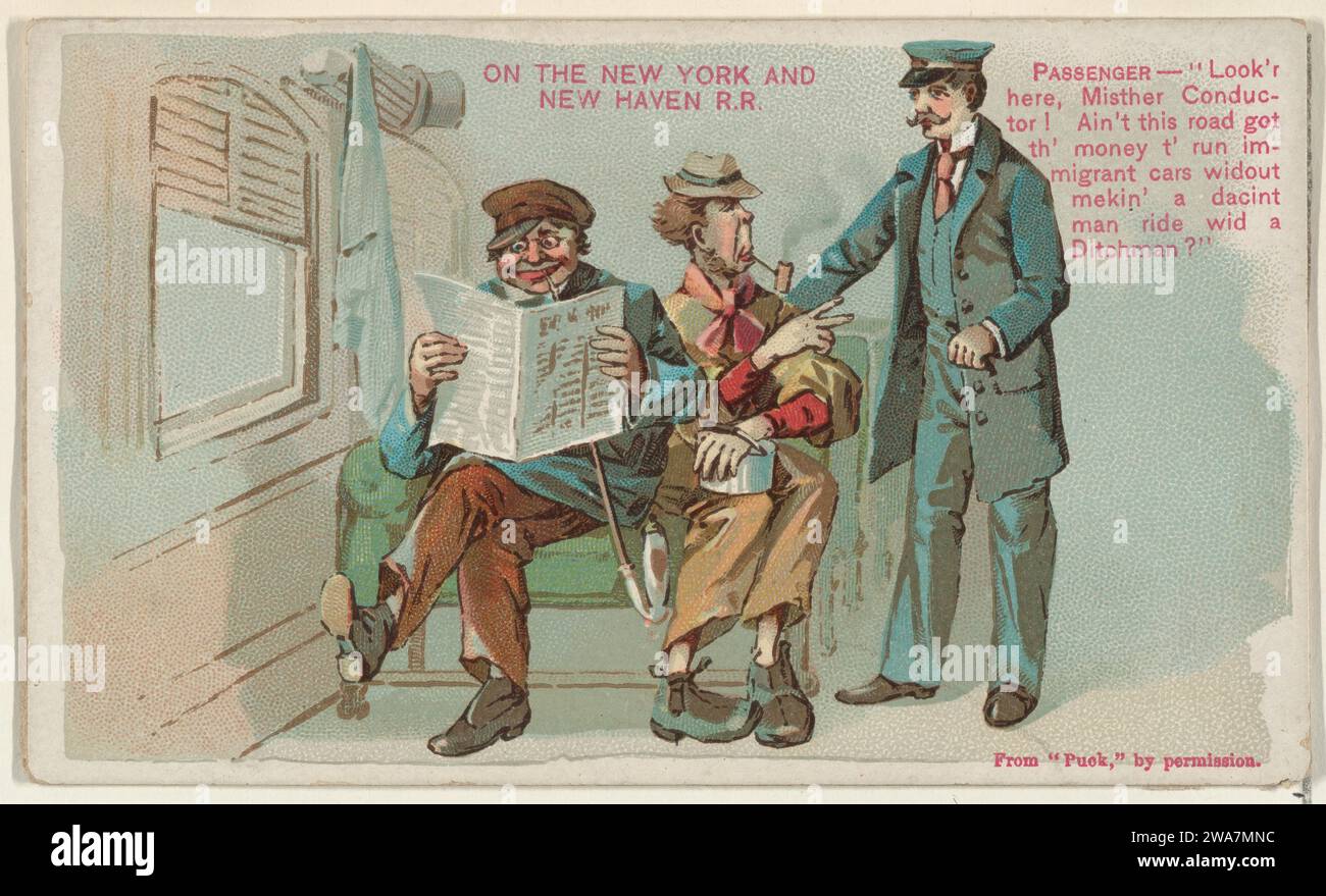 On the New York and New Haven Railroad, from the Snapshots from "Puck ...