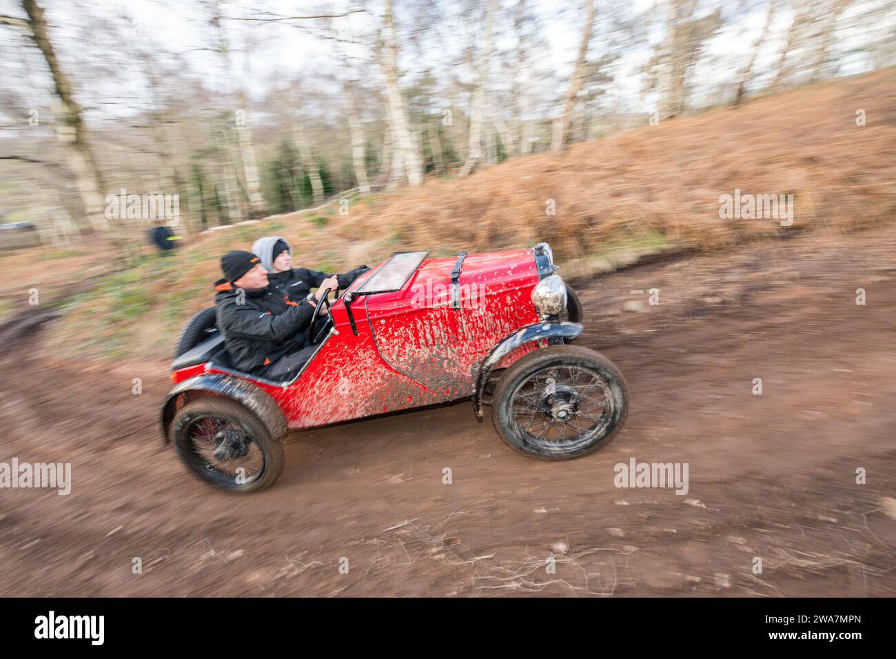 The Pre War Austin 7 car club members taking part in the Dave Wilcox ...