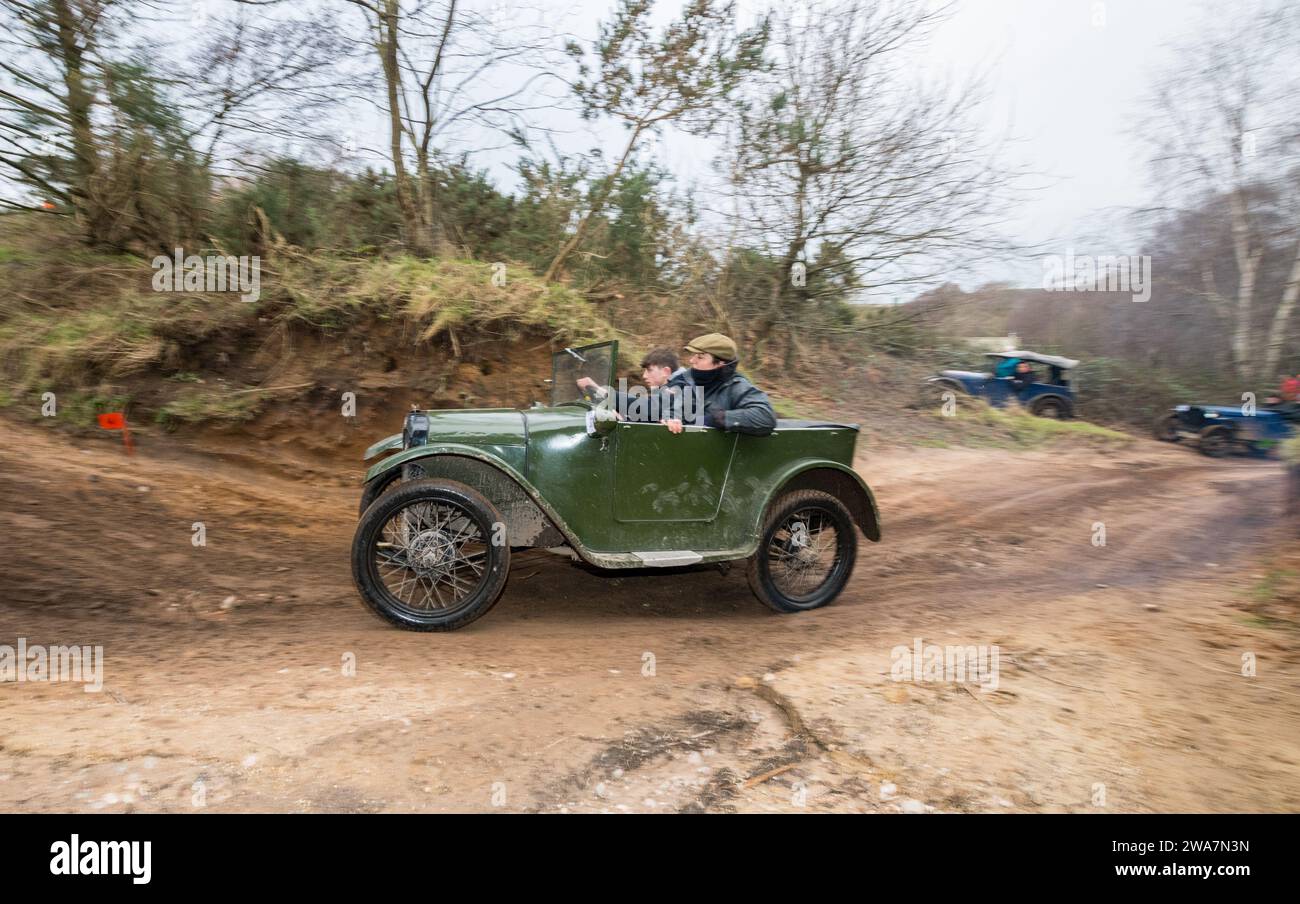 The Pre War Austin 7 car club members taking part in the Dave Wilcox ...