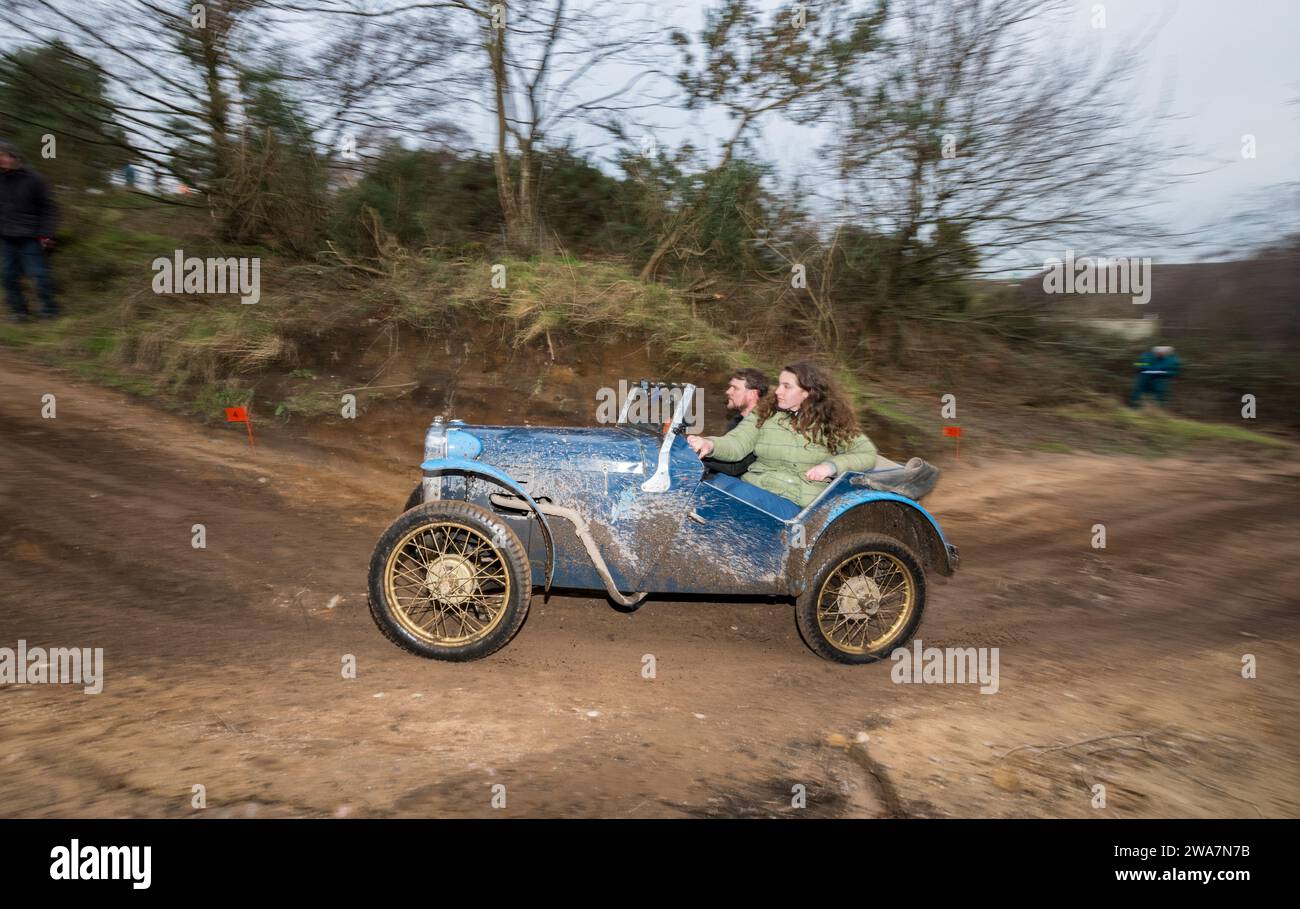 The Pre War Austin 7 car club members taking part in the Dave Wilcox ...