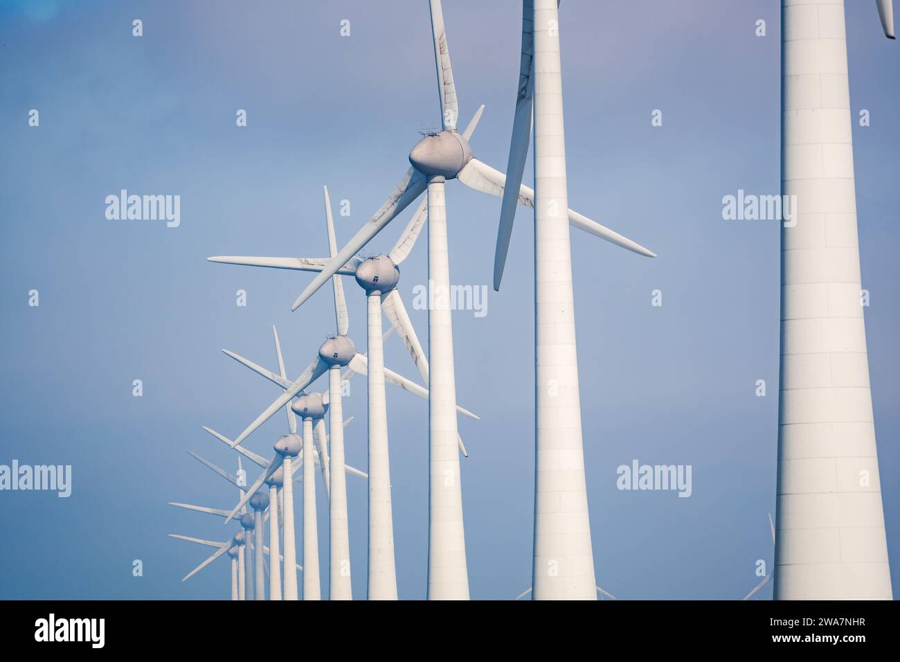 wind turbine on sky background Stock Photo - Alamy