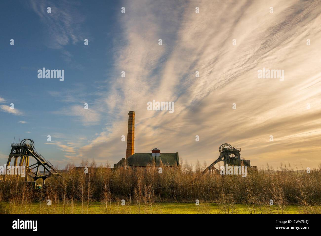 The redundant Pleasley colliery Stock Photo - Alamy