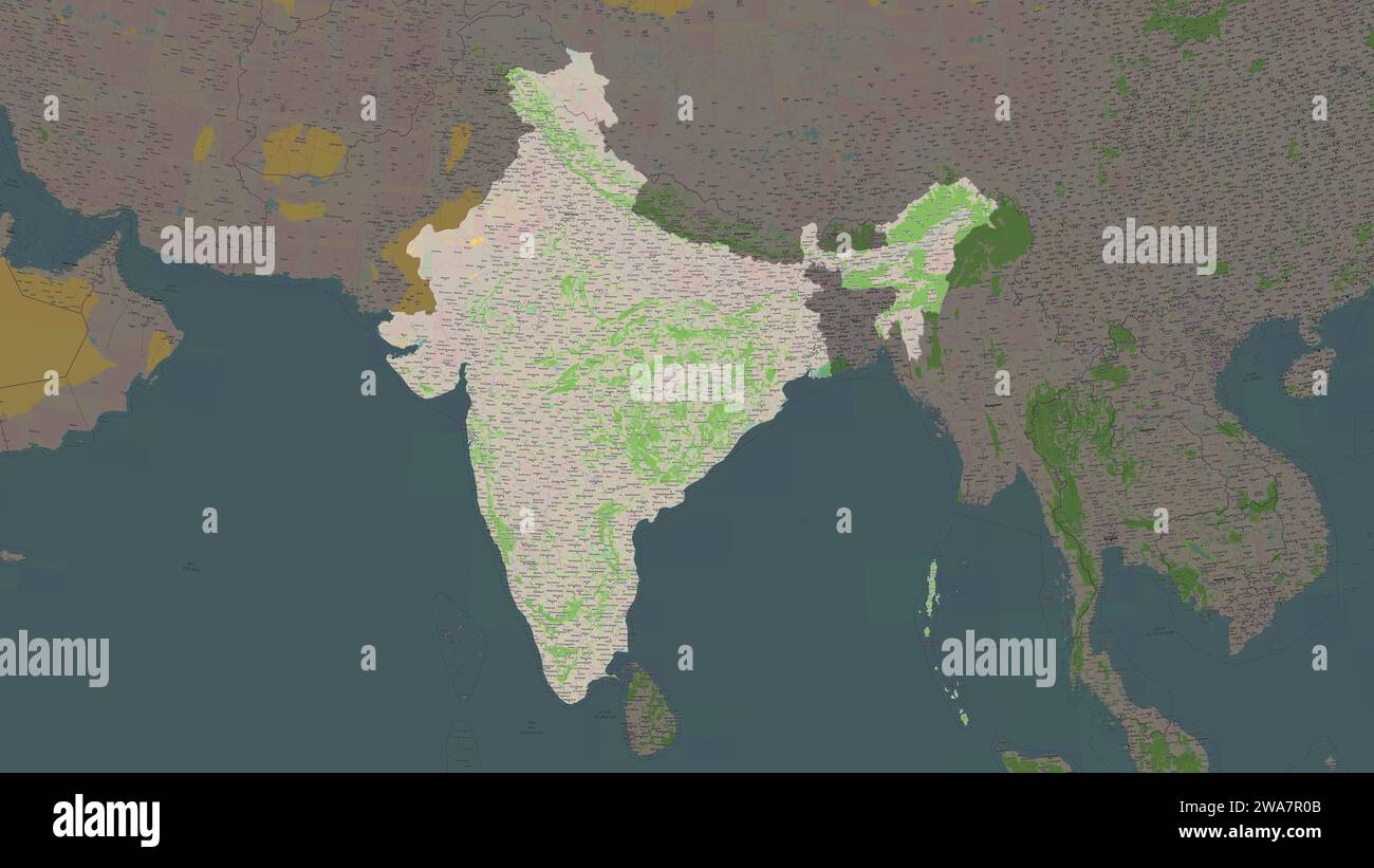 India highlighted on world map hi-res stock photography and images - Alamy