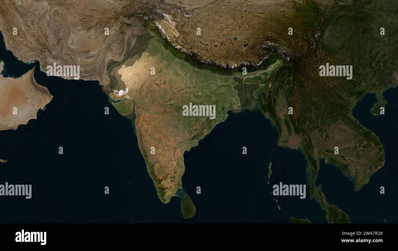 India highlighted on world map hi-res stock photography and images - Alamy