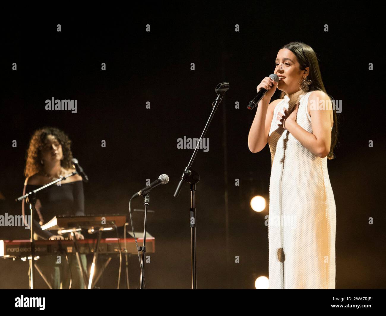 The singer Valeria Castro performs at the Actual Festival, in ...