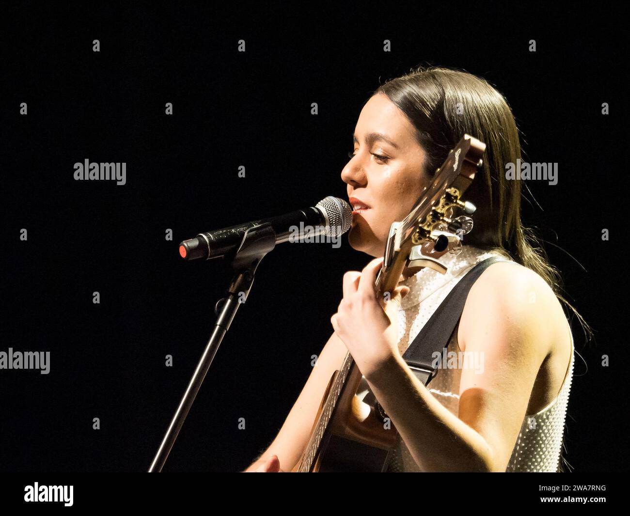 The singer Valeria Castro performs at the Actual Festival, in ...