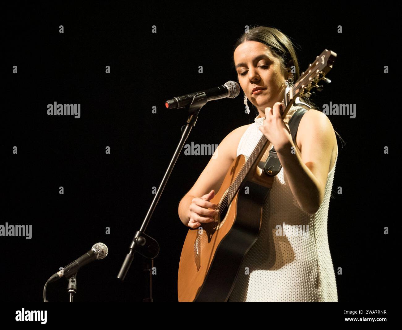 The singer Valeria Castro performs at the Actual Festival, in ...