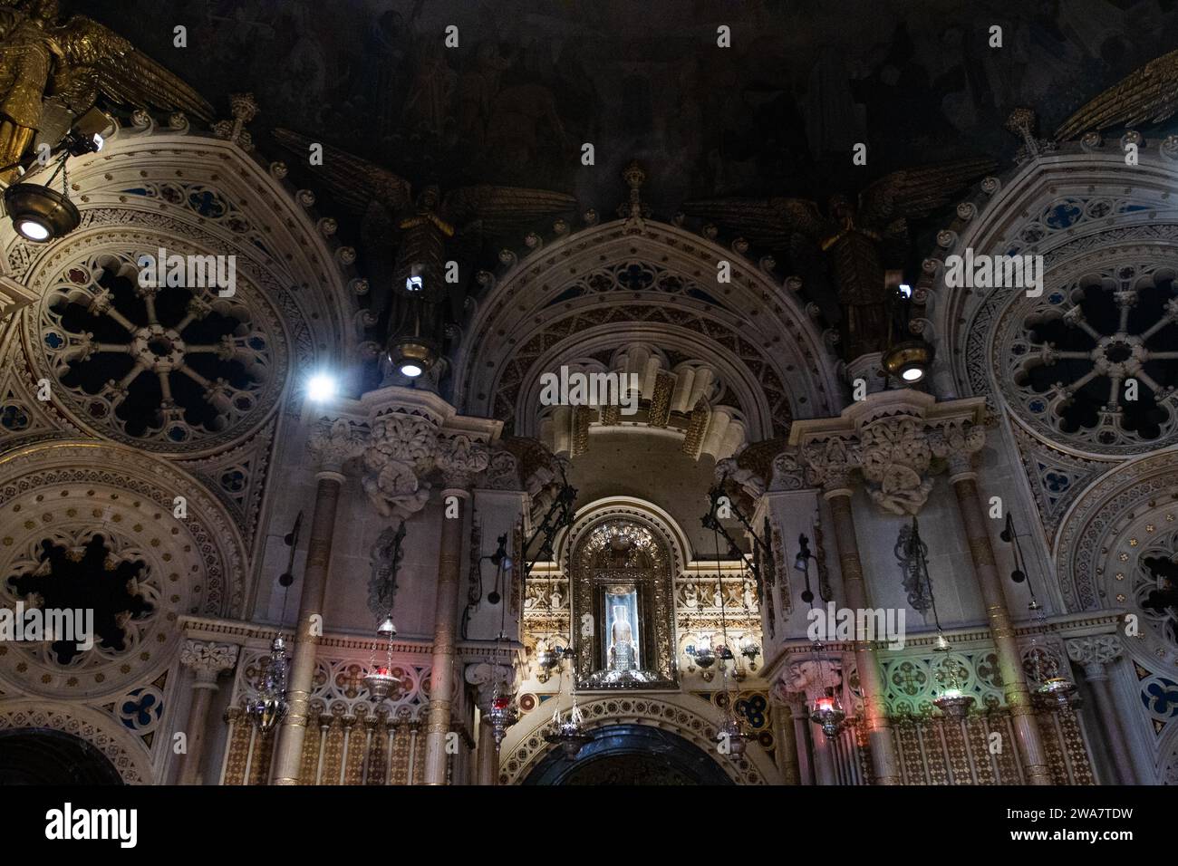 January 2, 2024: Barcelona, Catalonia, Spain. Views of the monastery of ...