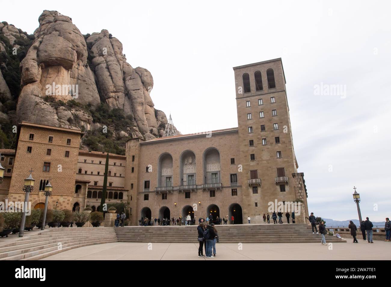 January 2, 2024: Barcelona, Catalonia, Spain. Views of the monastery of ...