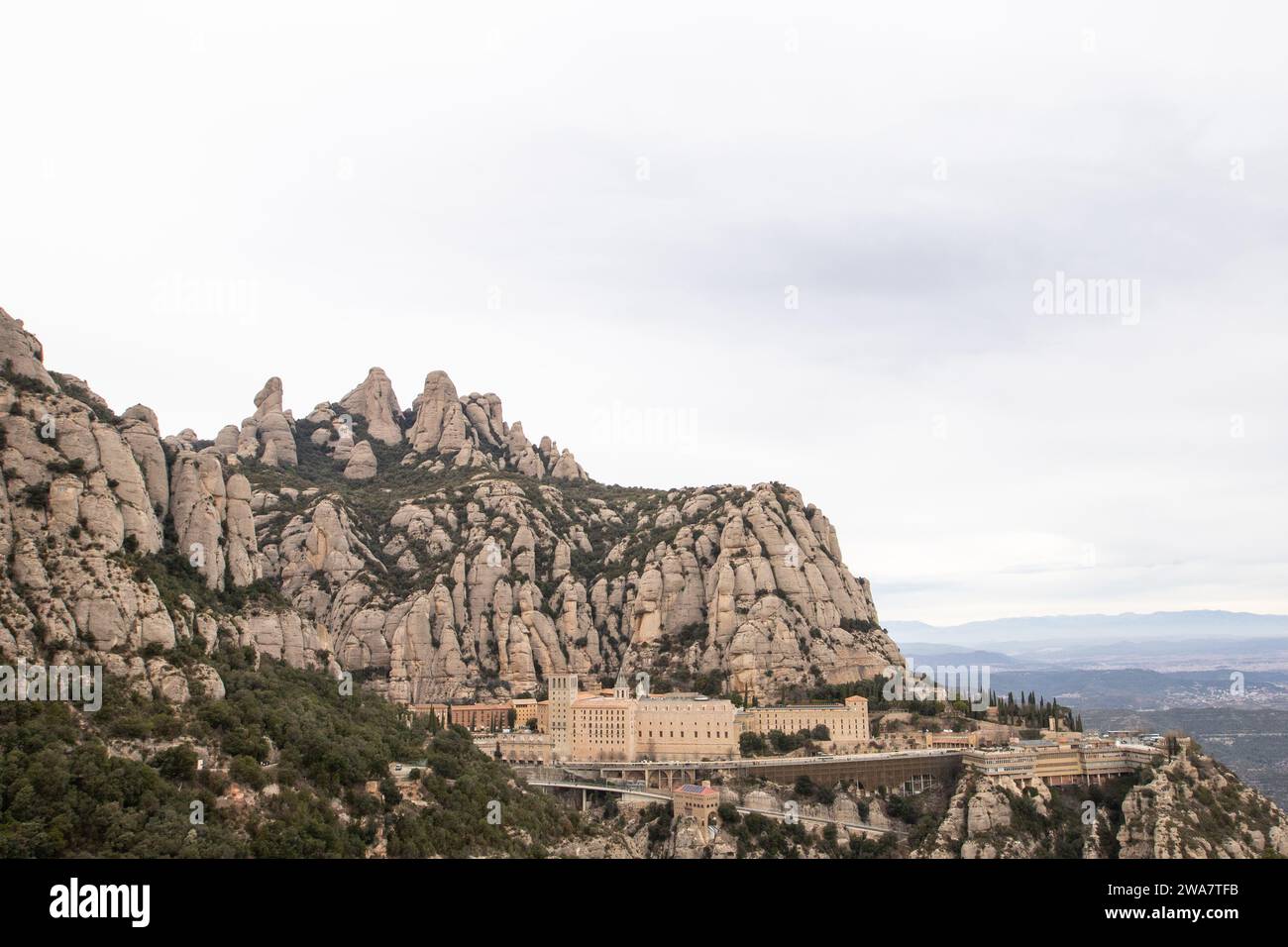 January 2, 2024: Barcelona, Catalonia, Spain. Views of the monastery of ...