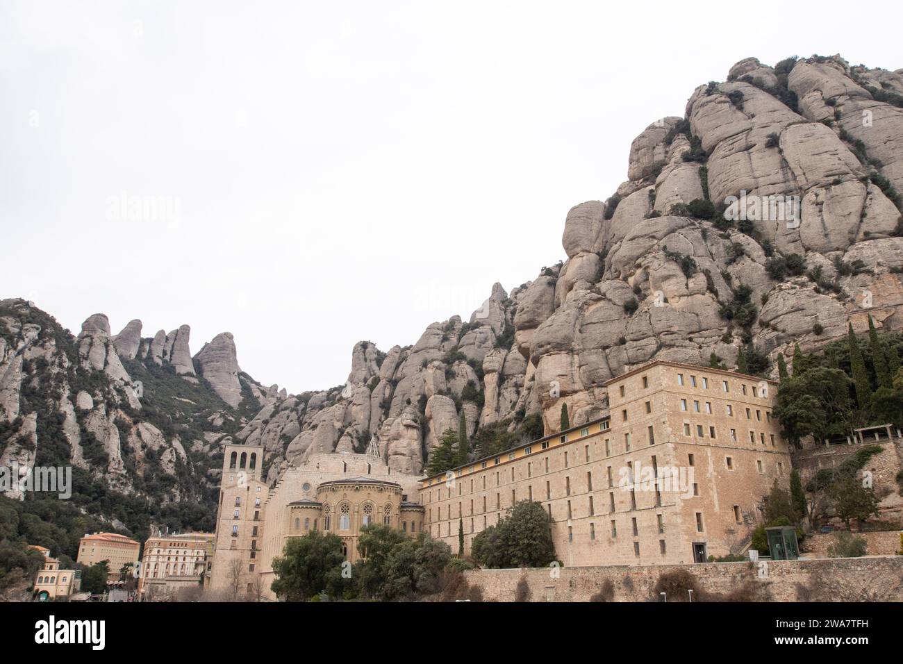 January 2, 2024: Barcelona, Catalonia, Spain. Views of the monastery of ...