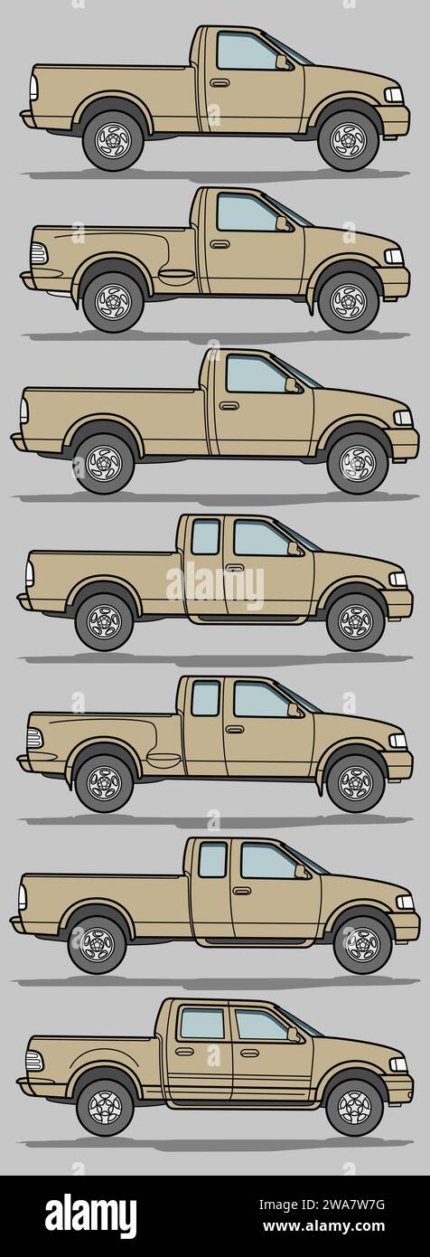 Ford F 150 car blueprint collection Stock Vector Image & Art - Alamy