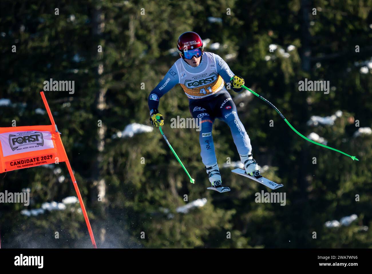 Val Gardena, Italy. 16th Dec, 2023 BOSCA Guglielmo (ITA) competing in ...