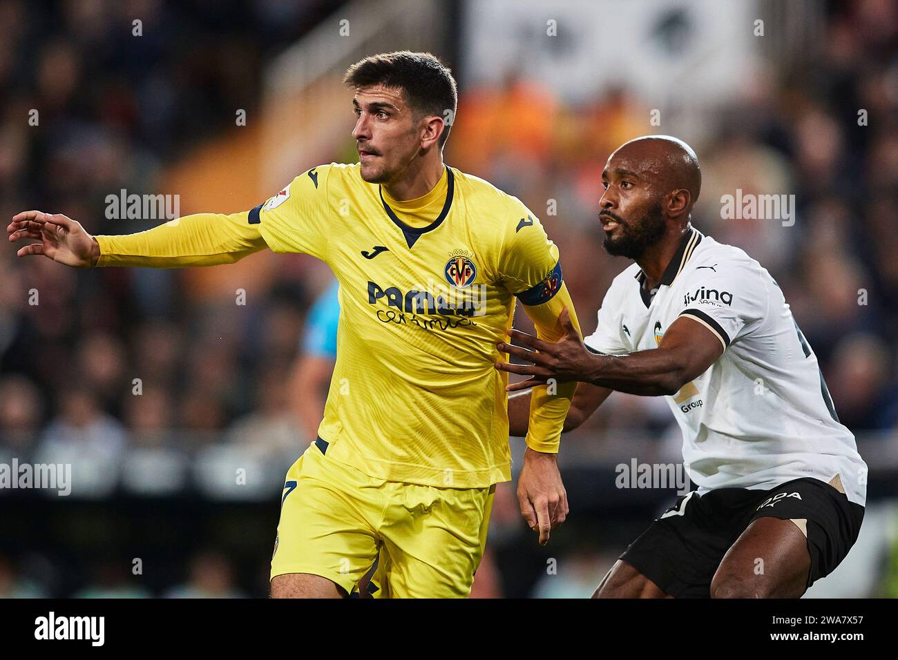 Valencia, Spain, 2nd January 2024. Gerard Moreno of Villarreal CF and ...