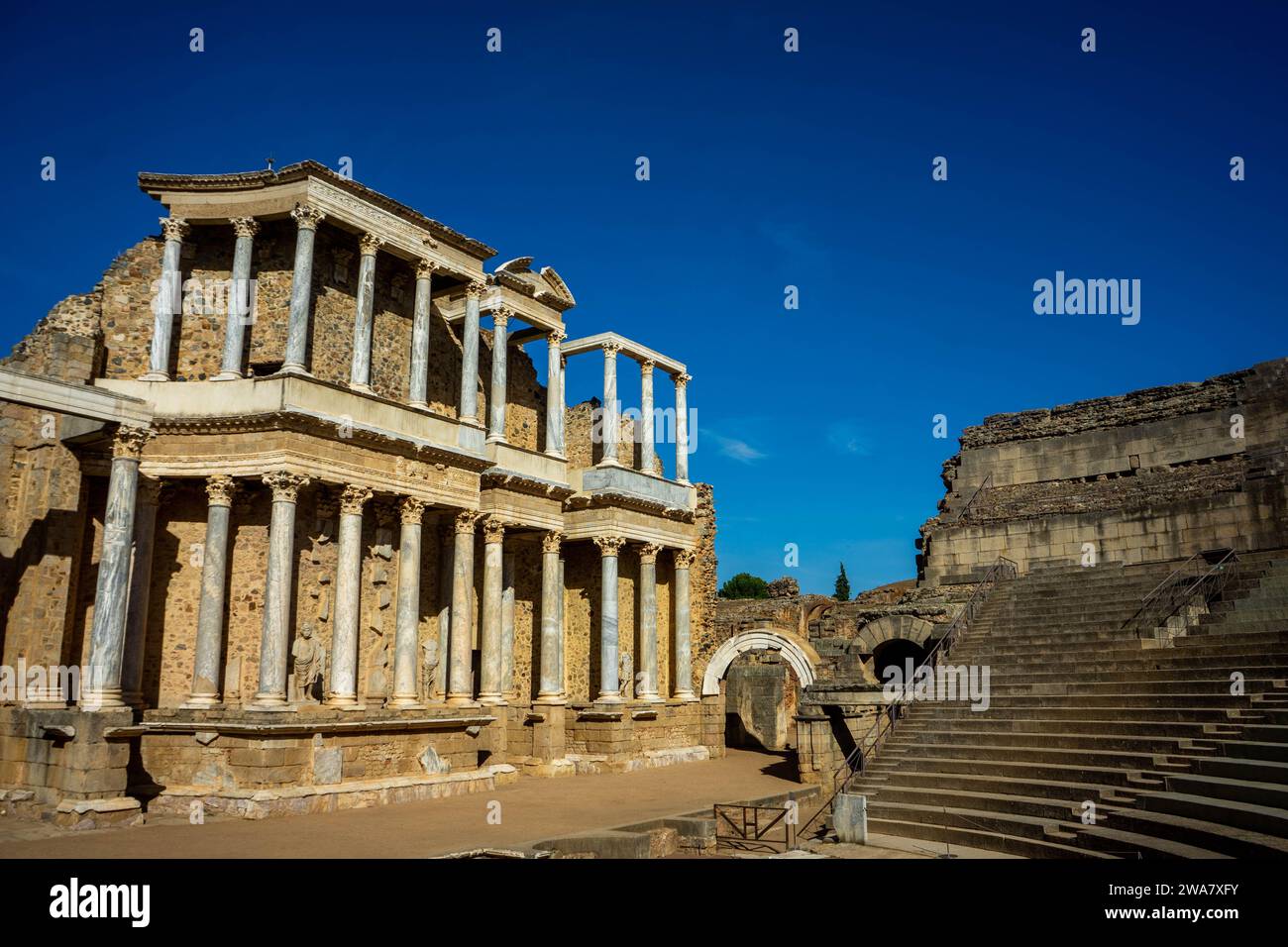 Merida, Spain. November 13, 2023. Stunning ancient Roman theater in Mérida, Spain - a timeless ...