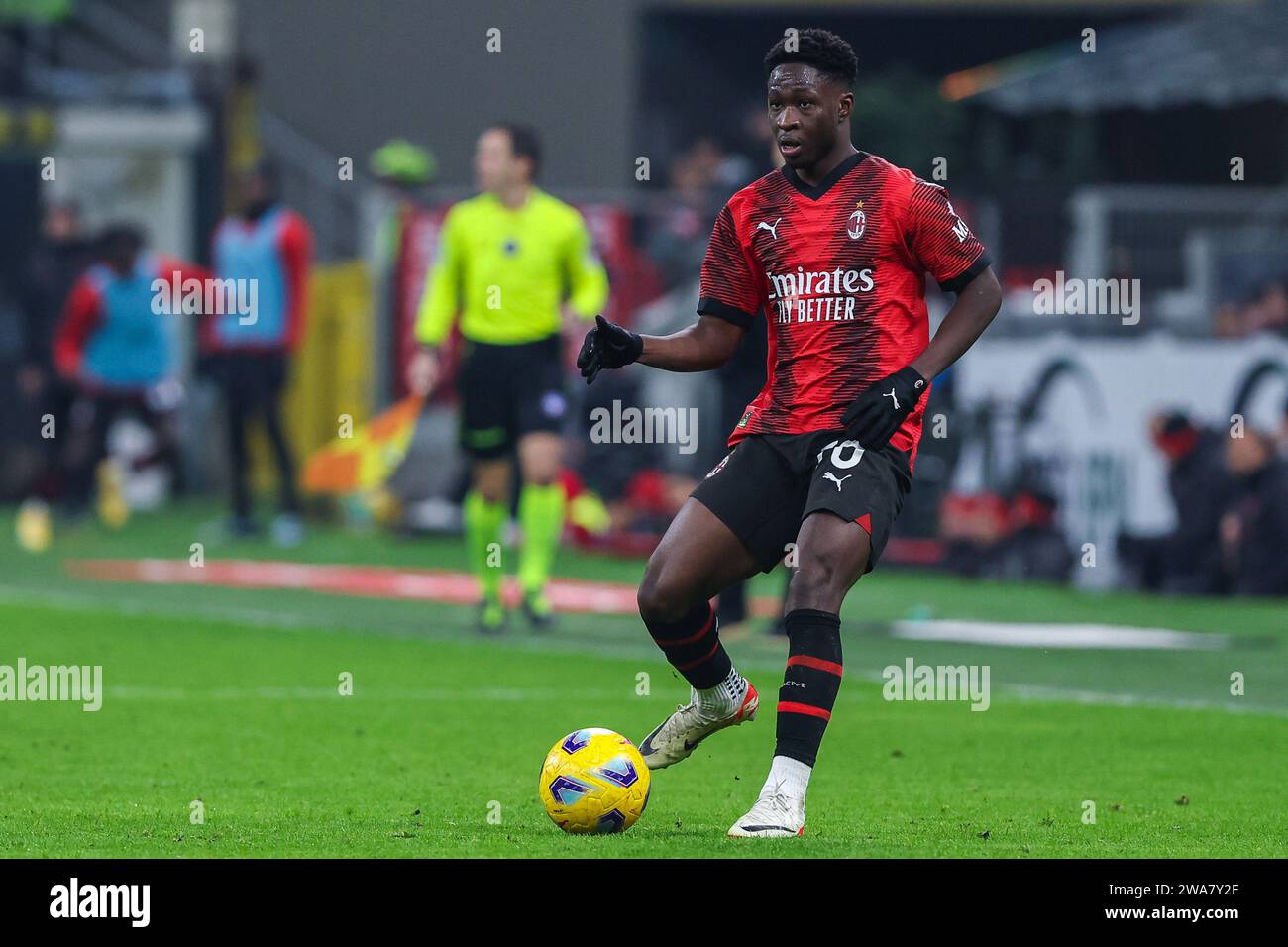 Milan, Italy. 02nd Jan, 2024. Chaka Traore of AC Milan seen in action ...