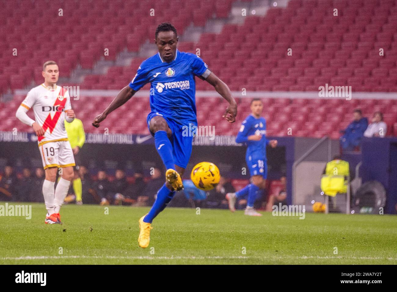 Madrid, Madrid, Spain. 2nd Jan, 2024. Getafe FC central defender's ...