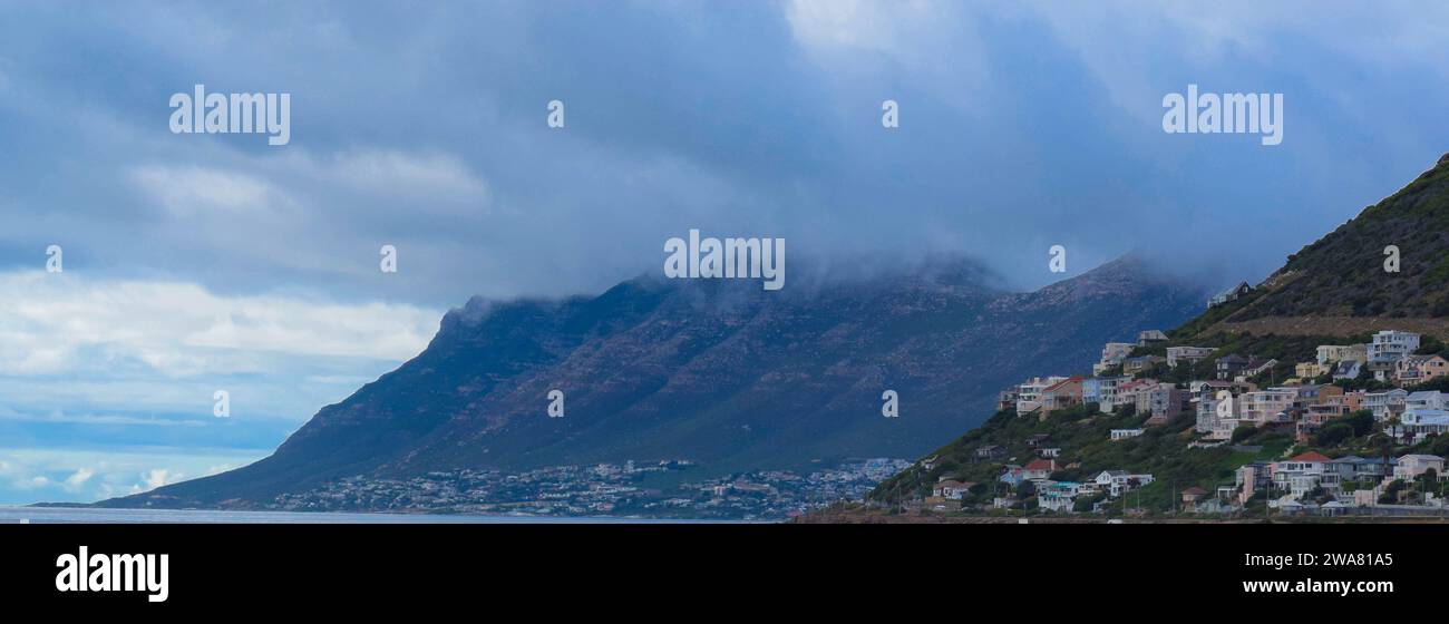 Stunning mountain view at Fish Hoek Beach, South Africa Stock Photo - Alamy