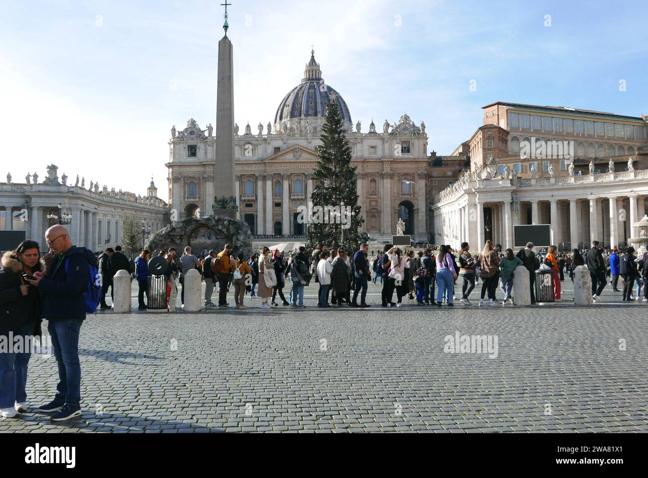 Rome, Italy. 02nd Jan, 2024. Nativity Scene and Christmas tree in St ...