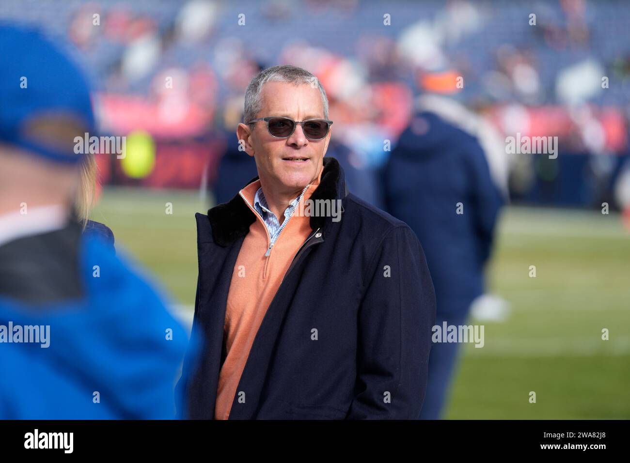 Denver Broncos chief executive officer Greg Penner () before an NFL ...