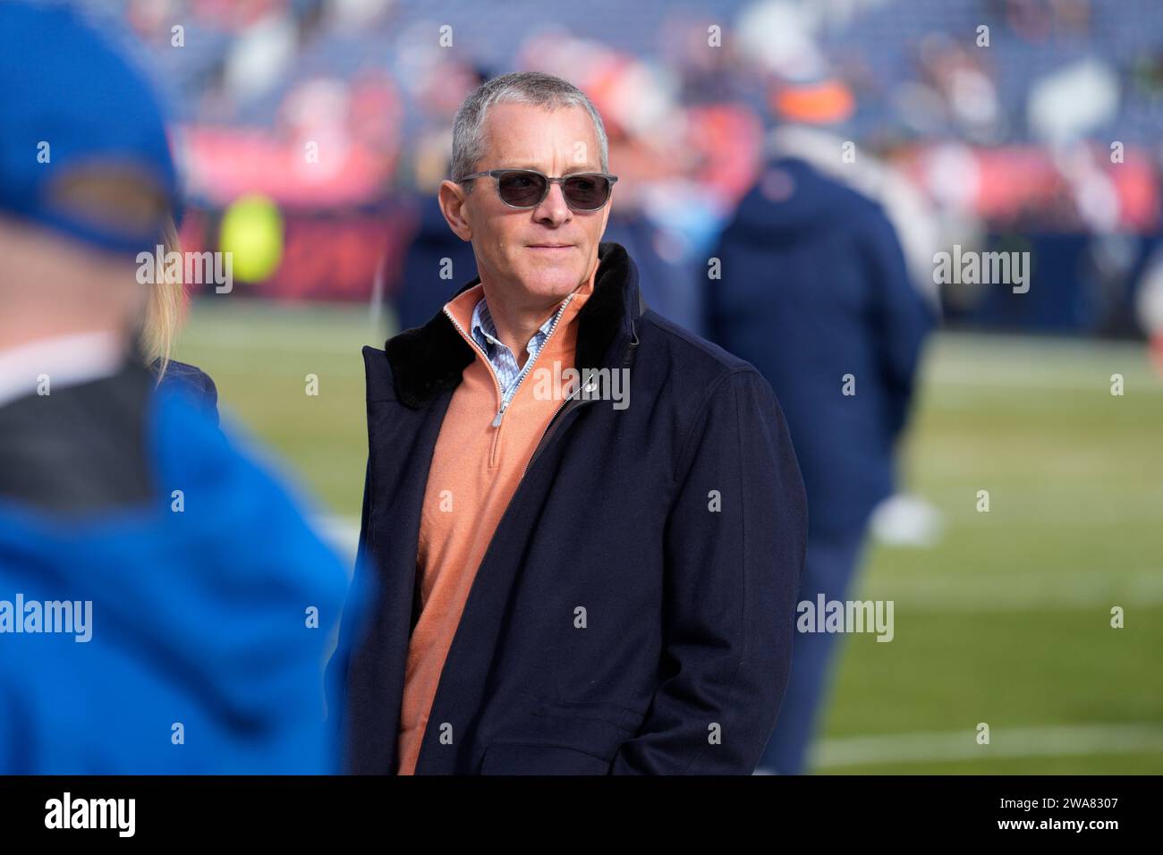 Denver Broncos chief executive officer Greg Penner () before an NFL ...
