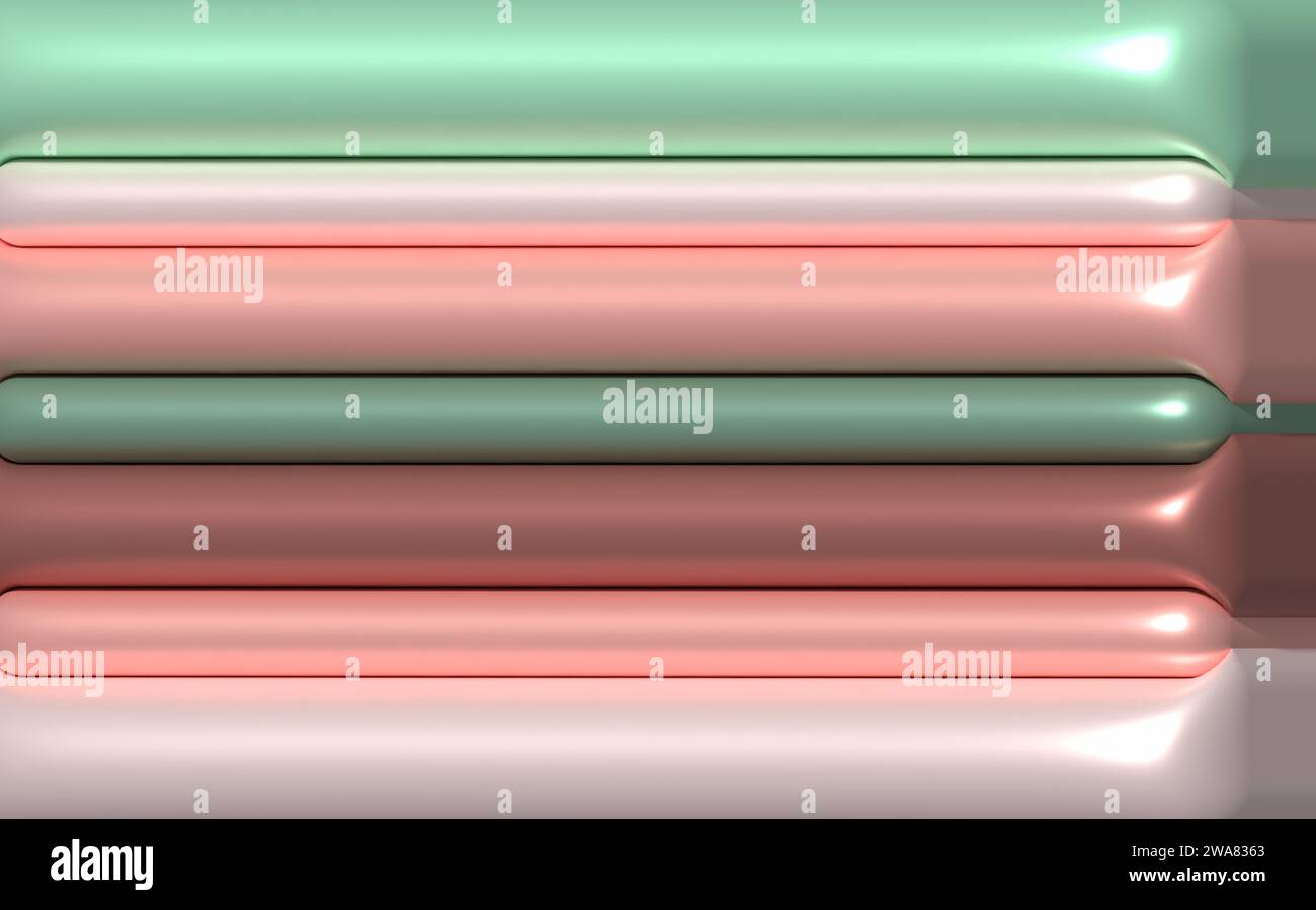 Multicolored inflated lines with a shiny surface, 3D rendering illustration Stock Photo - Alamy